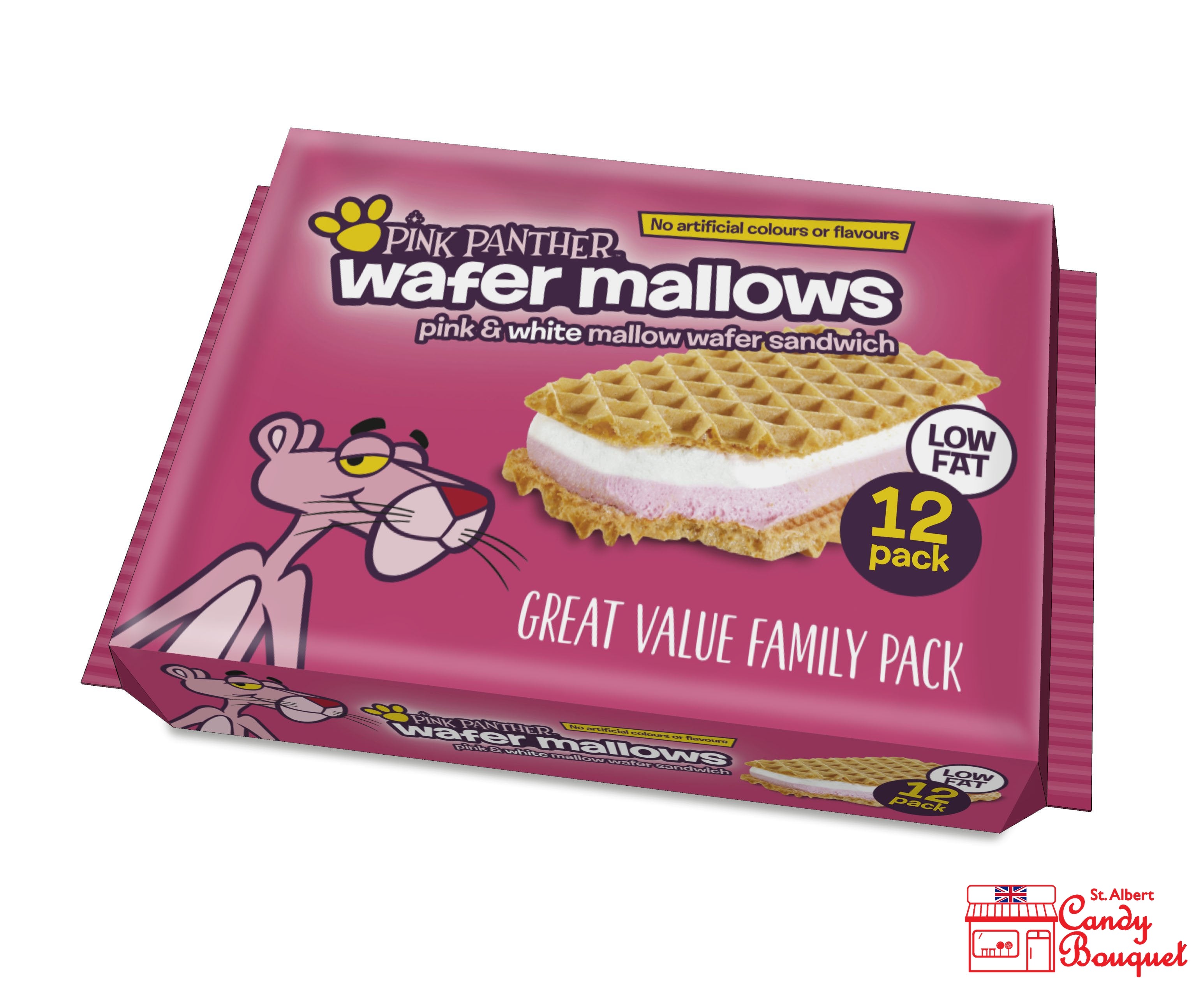 Pink Panther Wafer Mallows - 12 Pack (144g)
